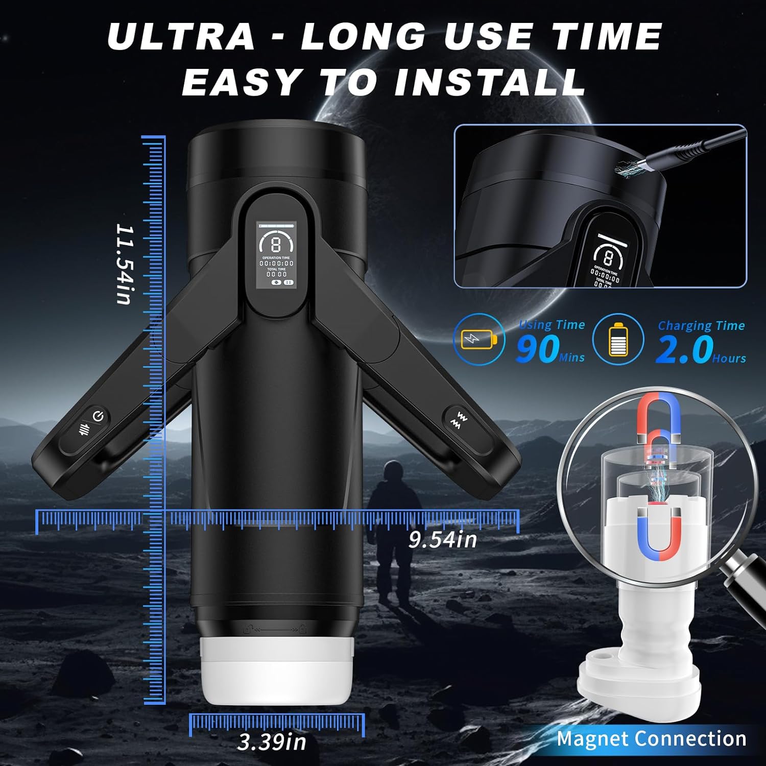 Automatic Male Masturbator with 8 Thrusting & Vibration Modes – Habakon